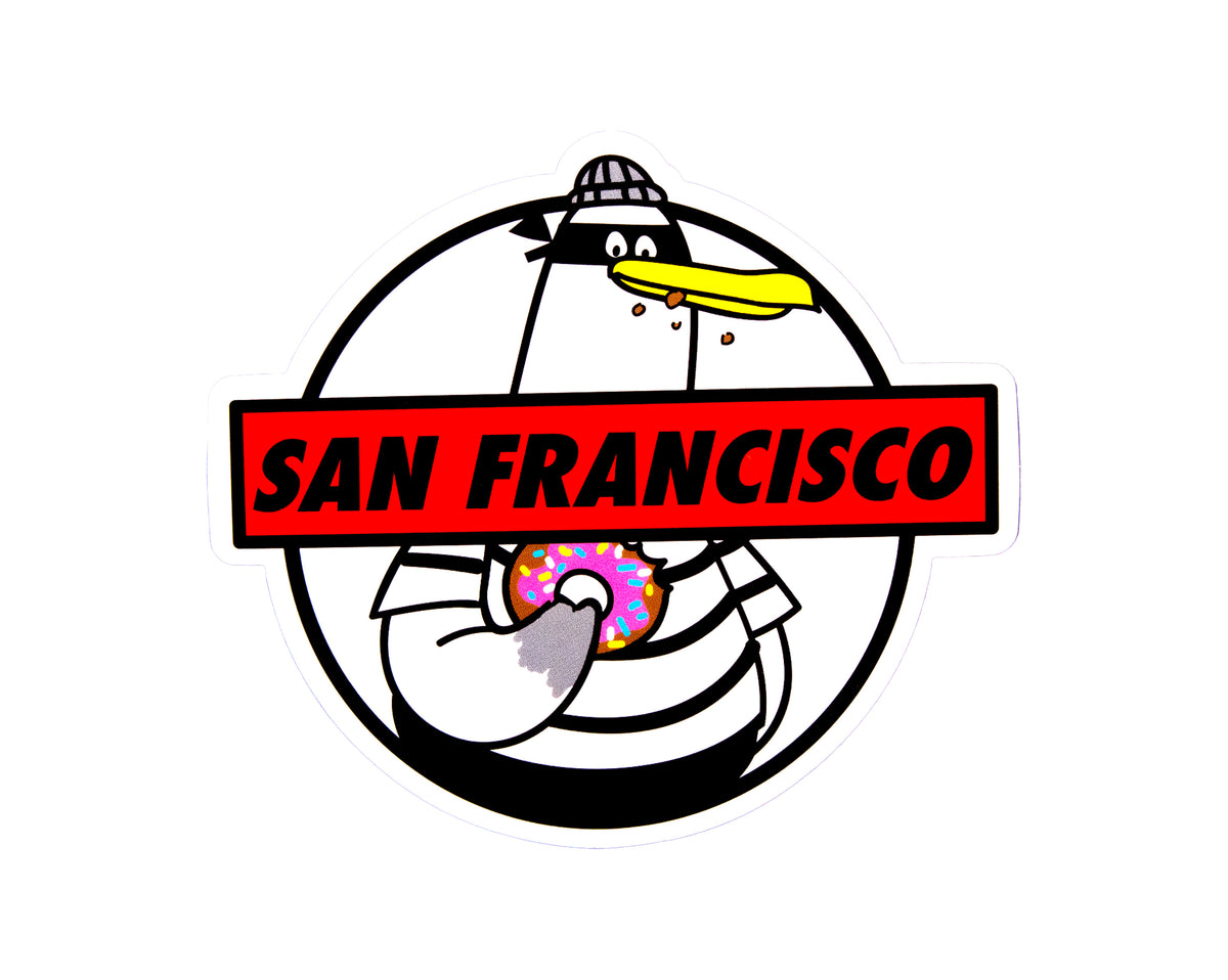 SF Gull Donut Robber Sticker – Chalo & Co.