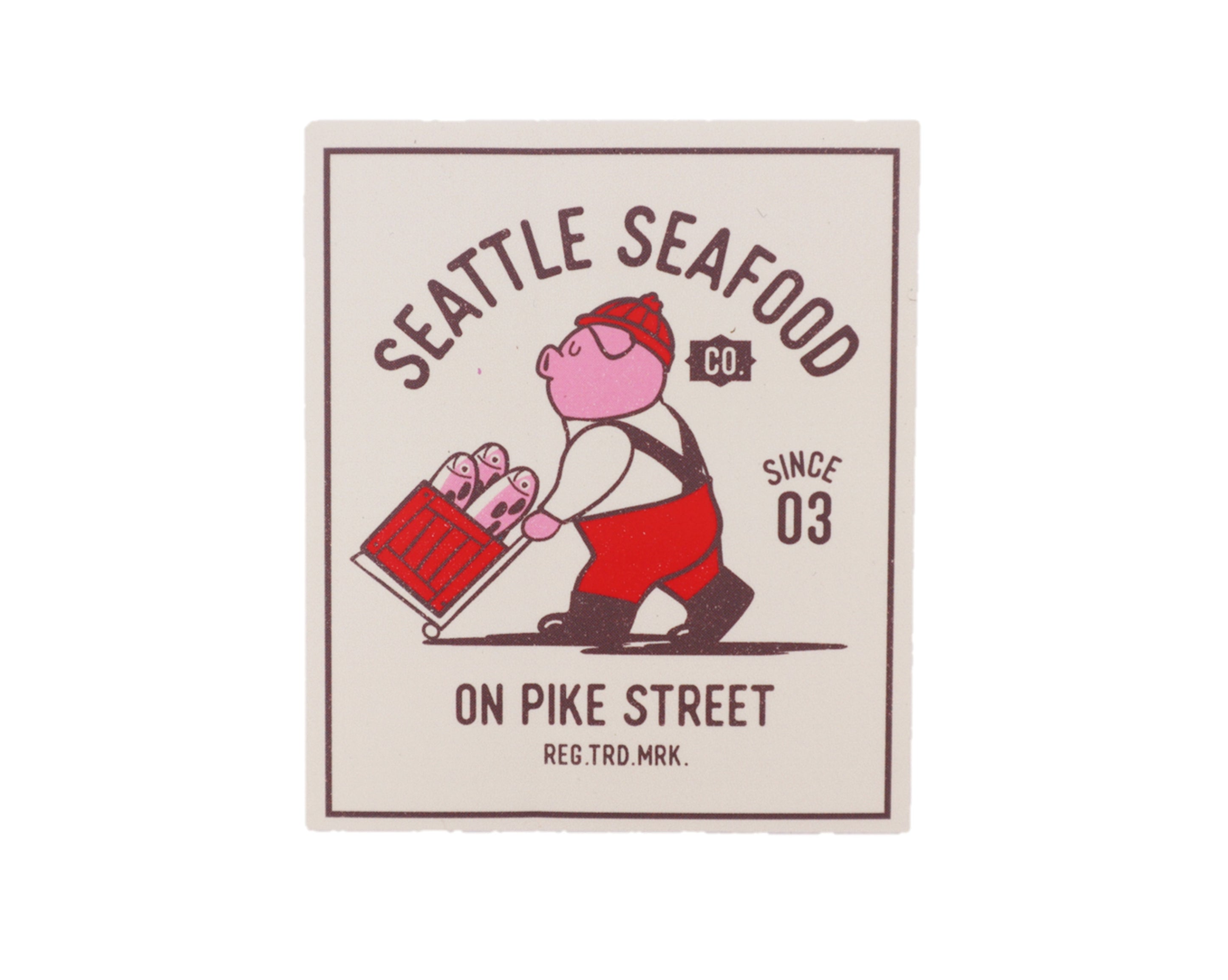 Seattle Piggy Seafood Worker Sticker – Chalo & Co.