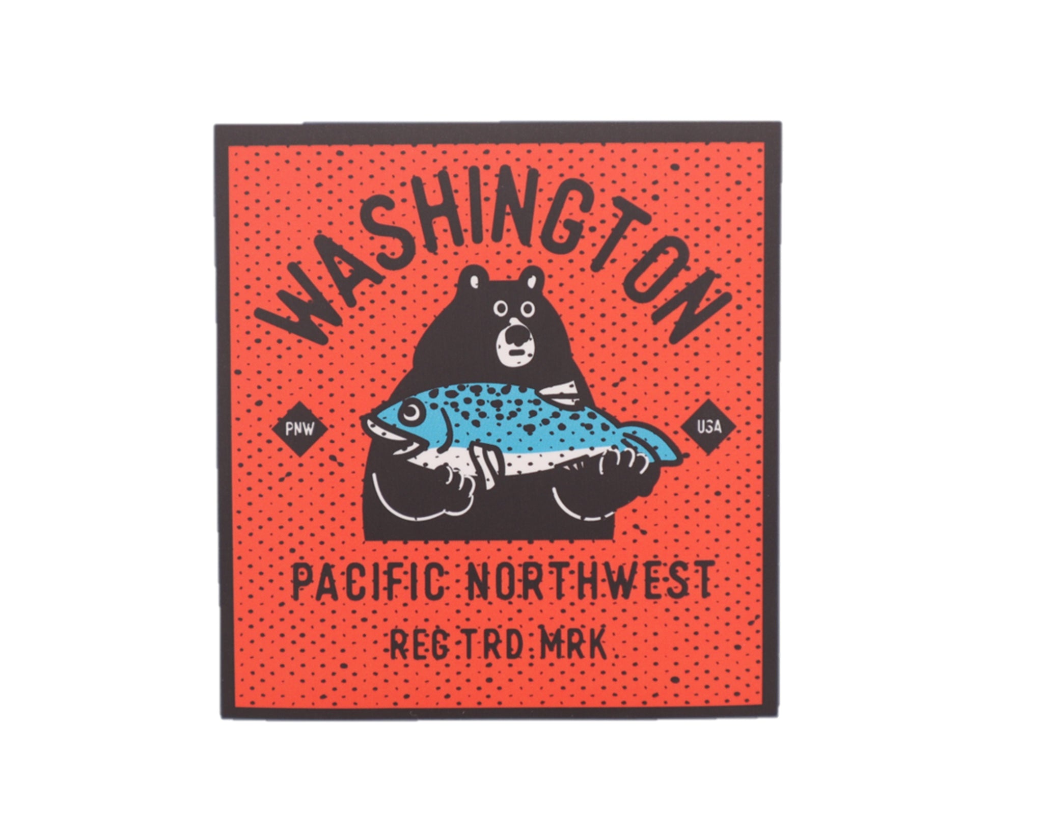 PNW Bear Holding Salmon Sticker – Chalo & Co.