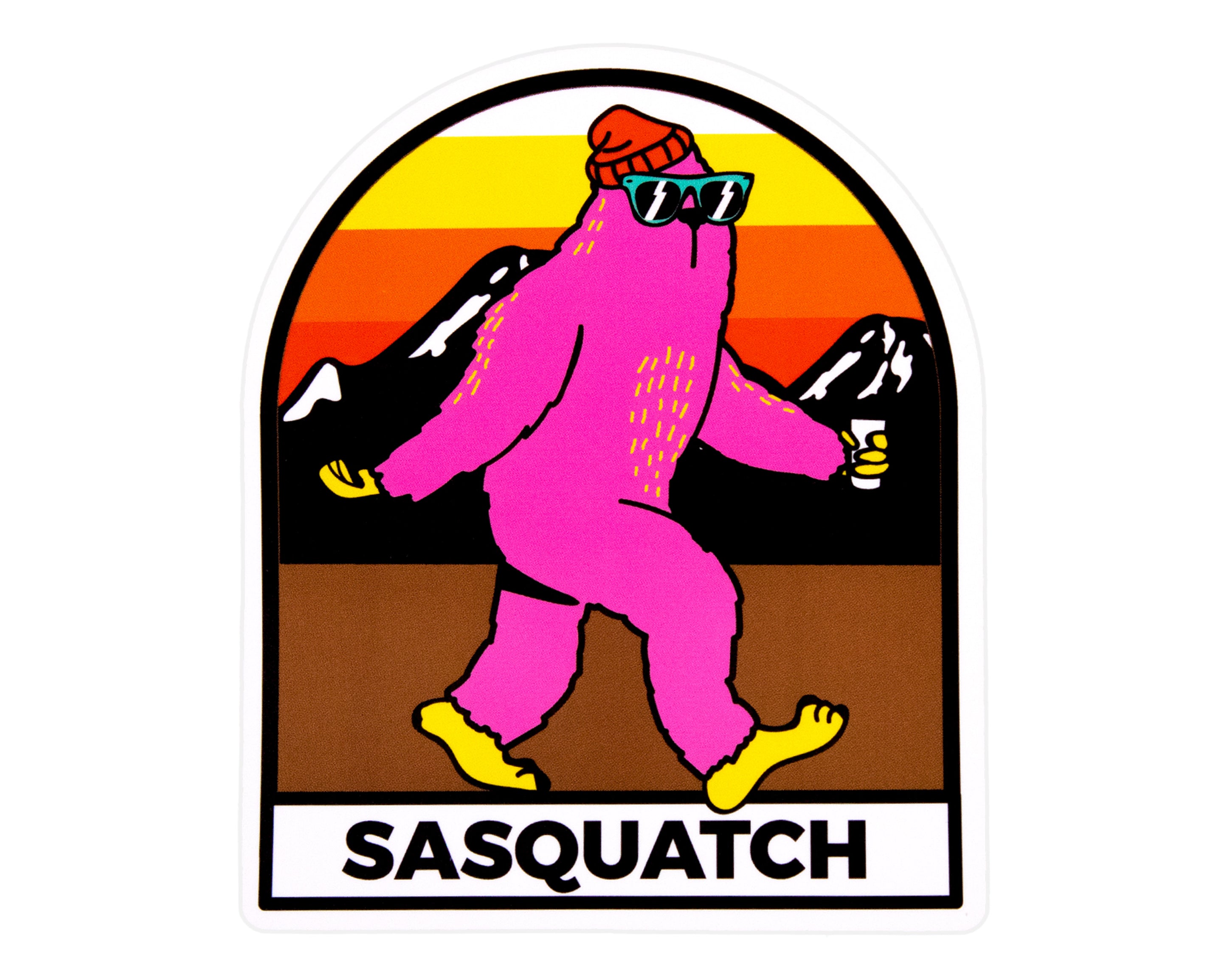 PNW Hipster Sasquatch Sticker – Chalo & Co.