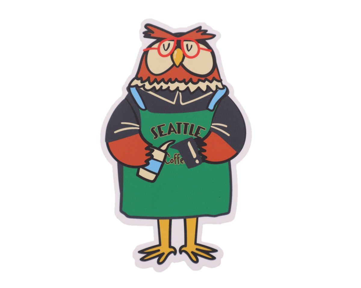 Seattle Owl Barista Sticker – Chalo & Co.