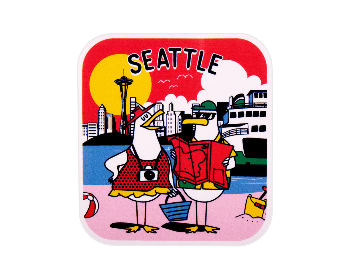 Seattle Seagull Couple Adventures Sticker – Chalo & Co.