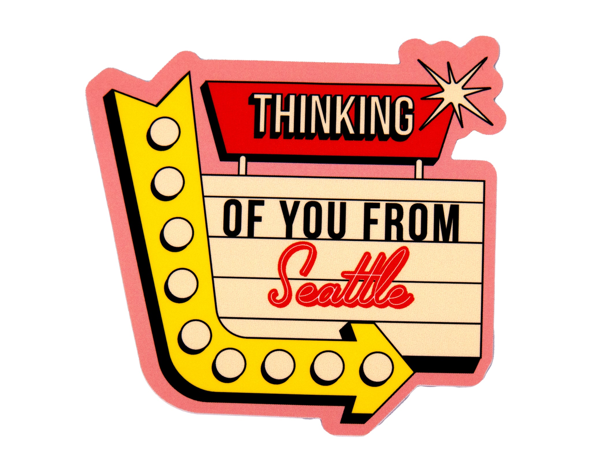 Thinking of you from Seattle Sticker – Chalo & Co.