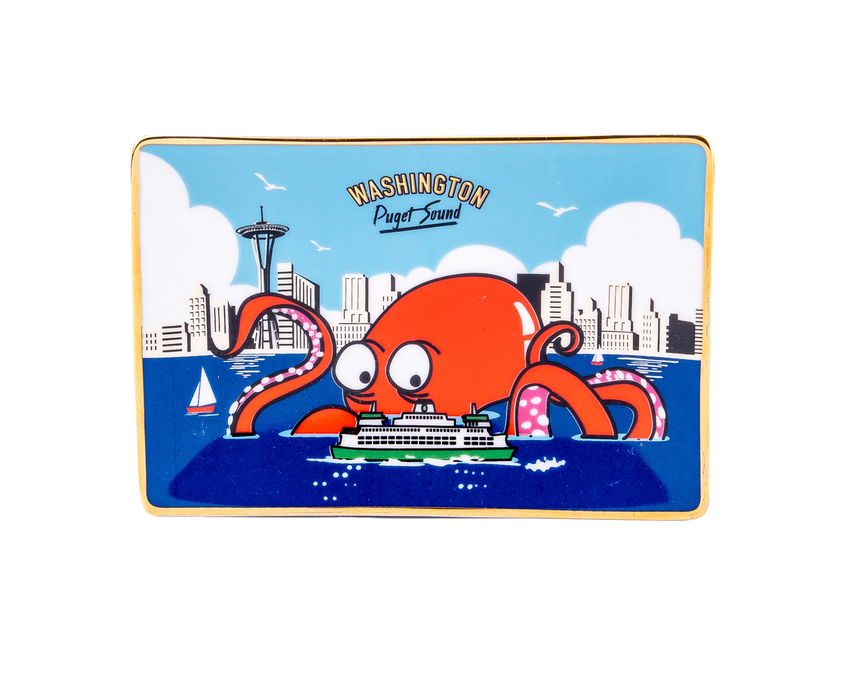 Seattle Octopus Skyline Porcelain Tray – Chalo & Co.